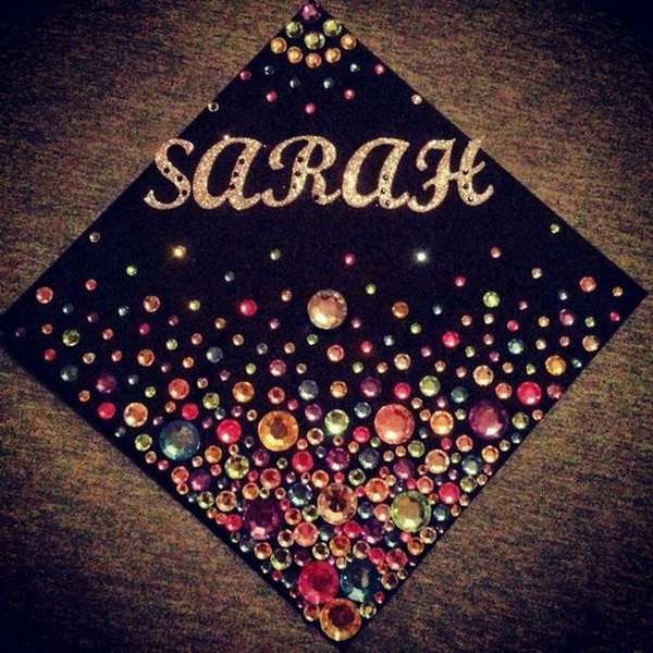 bedazzled grad caps